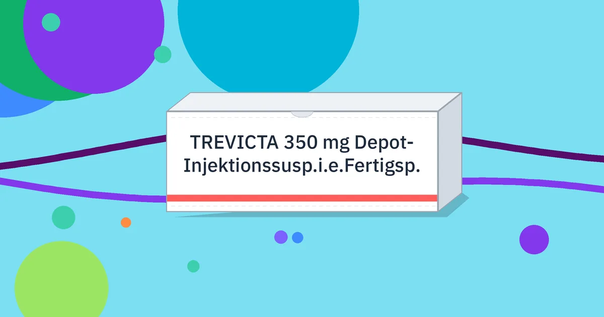 Symbolbild: Packung mit der Aufschrift TREVICTA 350 mg Depot-Injektionssusp.i.e.Fertigsp. (PZN 12871585) – Verfügbarkeit und Bezug in Apotheken in Frankfurt am Main