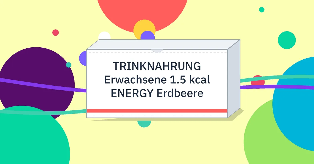 Symbolbild: Packung mit der Aufschrift TRINKNAHRUNG Erwachsene 1.5 kcal ENERGY Erdbeere (PZN 16917060) – Verfügbarkeit und Bezug in Apotheken in Frankfurt am Main