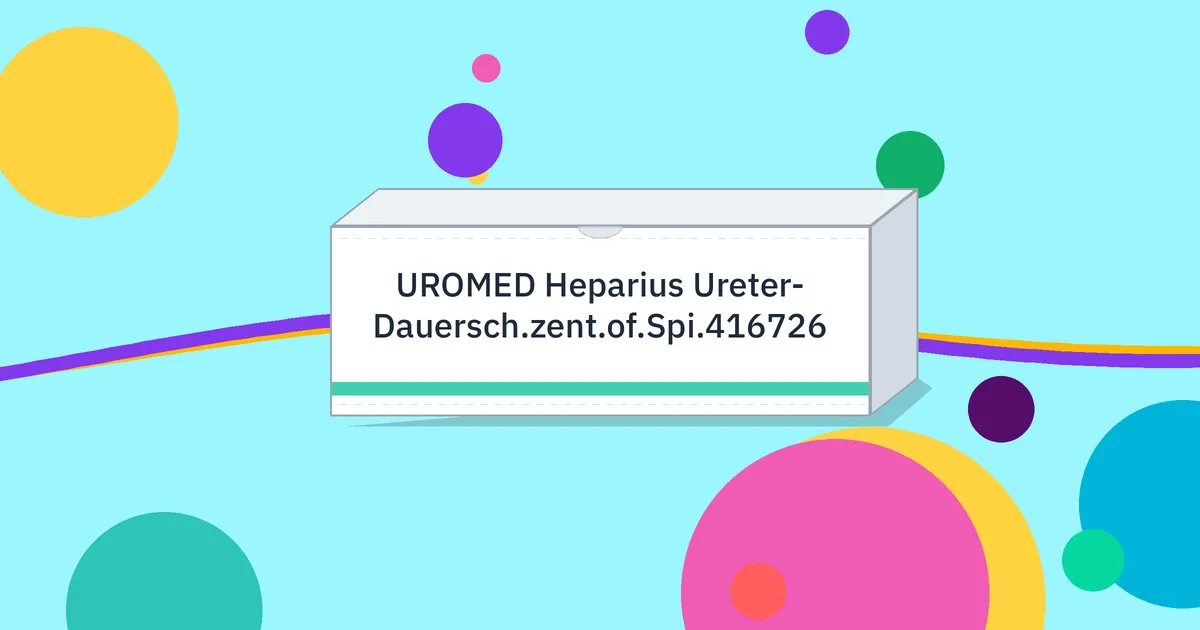 Symbolbild: Packung mit der Aufschrift UROMED Heparius Ureter-Dauersch.zent.of.Spi.416726 (PZN 11370504) – Verfügbarkeit und Bezug in Apotheken in Frankfurt am Main
