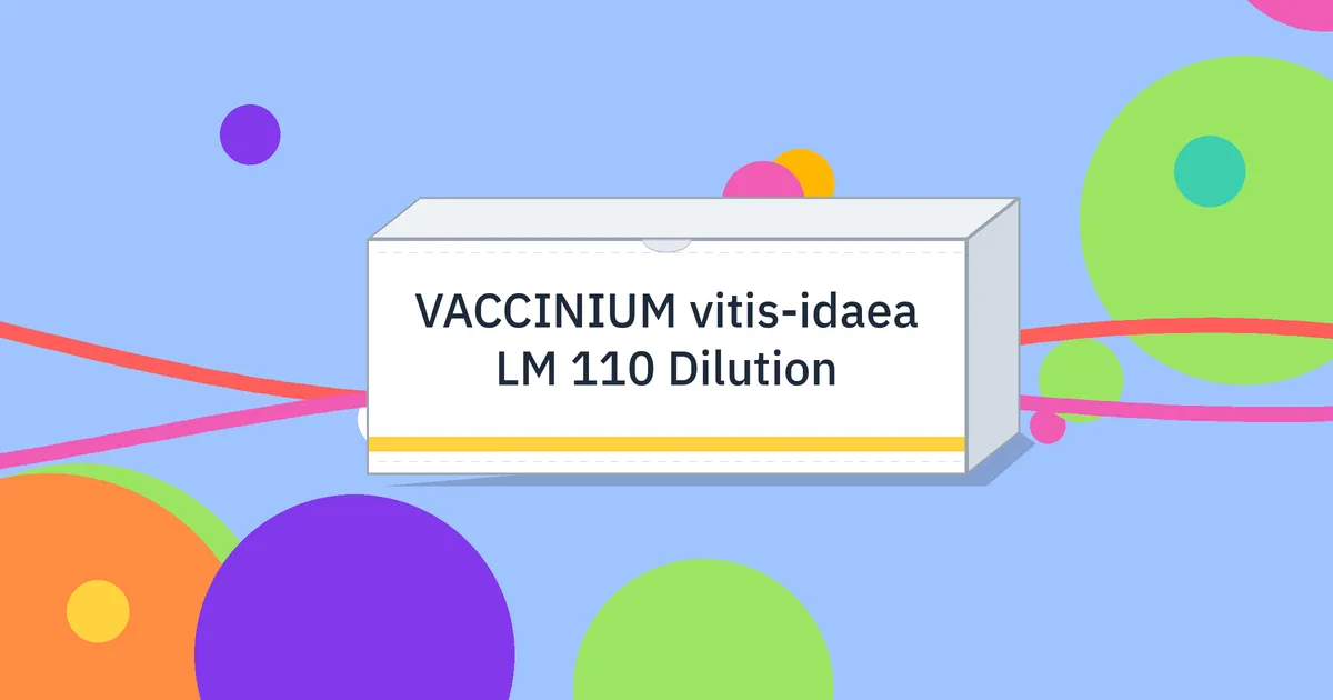 Symbolbild: Packung mit der Aufschrift VACCINIUM vitis-idaea LM 110 Dilution (PZN 13261328) – Verfügbarkeit und Bezug in Apotheken in Frankfurt am Main