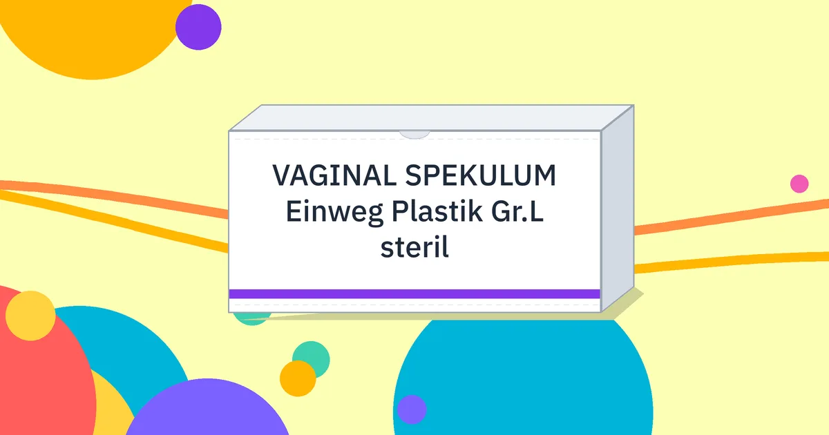 Symbolbild: Packung mit der Aufschrift VAGINAL SPEKULUM Einweg Plastik Gr.L steril (PZN 09108130) – Verfügbarkeit und Bezug in Apotheken in Frankfurt am Main