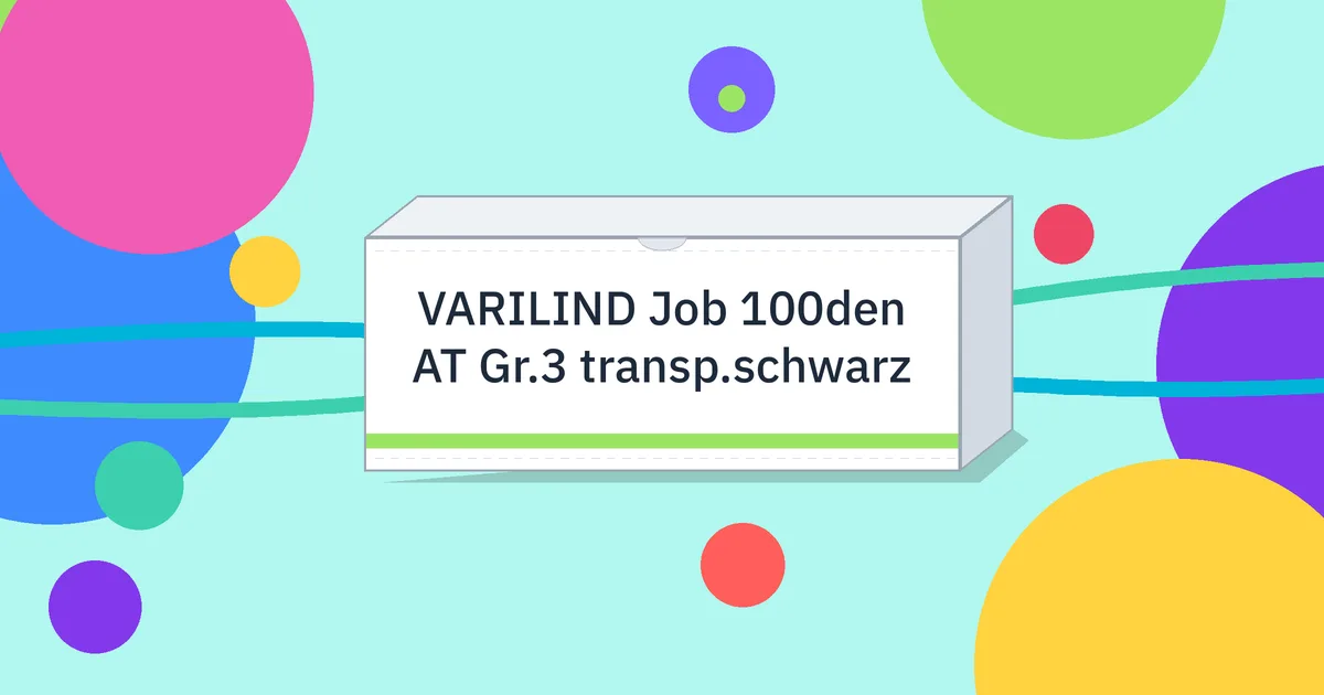 Symbolbild: Packung mit der Aufschrift VARILIND Job 100den AT Gr.3 transp.schwarz (PZN 06317442) – Verfügbarkeit und Bezug in Apotheken in Frankfurt am Main