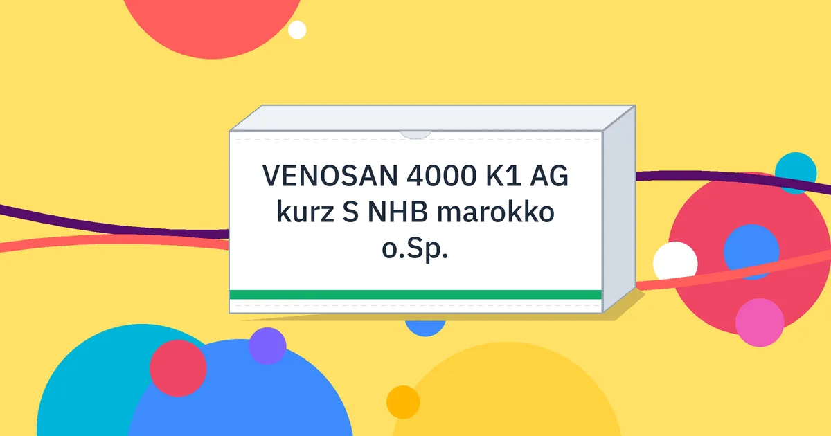 Symbolbild: Packung mit der Aufschrift VENOSAN 4000 K1 AG kurz S NHB marokko o.Sp. (PZN 14425393) – Verfügbarkeit und Bezug in Apotheken in Frankfurt am Main