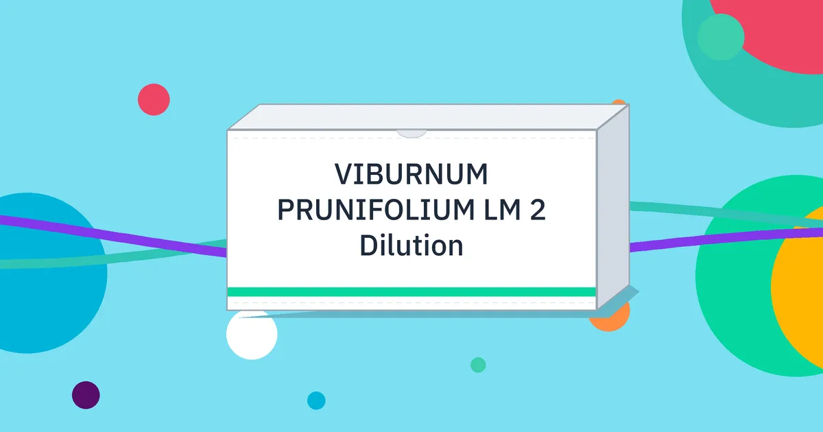 Symbolbild: Packung mit der Aufschrift VIBURNUM PRUNIFOLIUM LM 2 Dilution (PZN 13271551) – Verfügbarkeit und Bezug in Apotheken in Frankfurt am Main