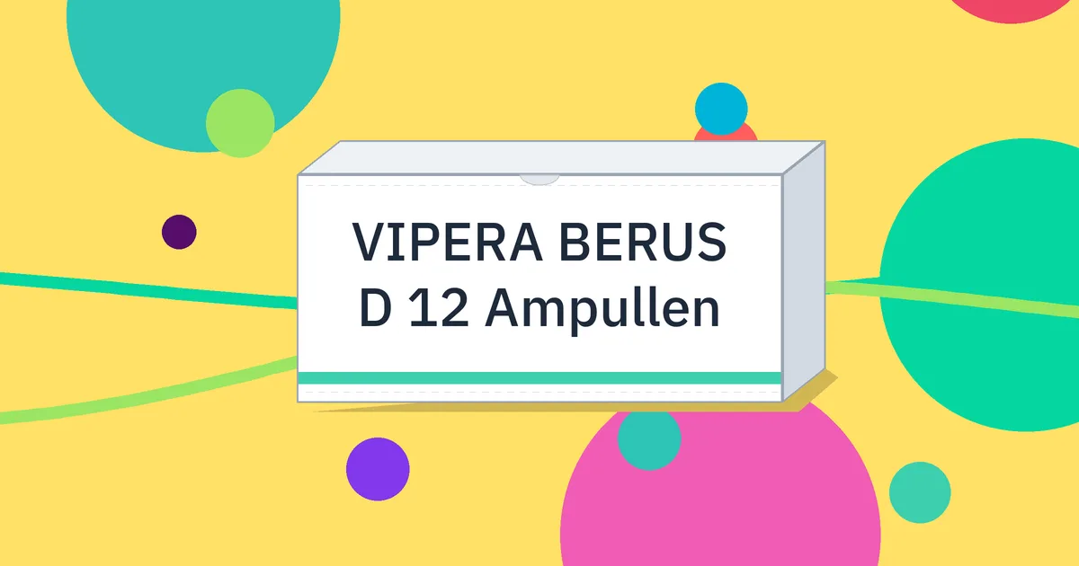 Symbolbild: Packung mit der Aufschrift VIPERA BERUS D 12 Ampullen (PZN 11708831) – Verfügbarkeit und Bezug in Apotheken in Frankfurt am Main