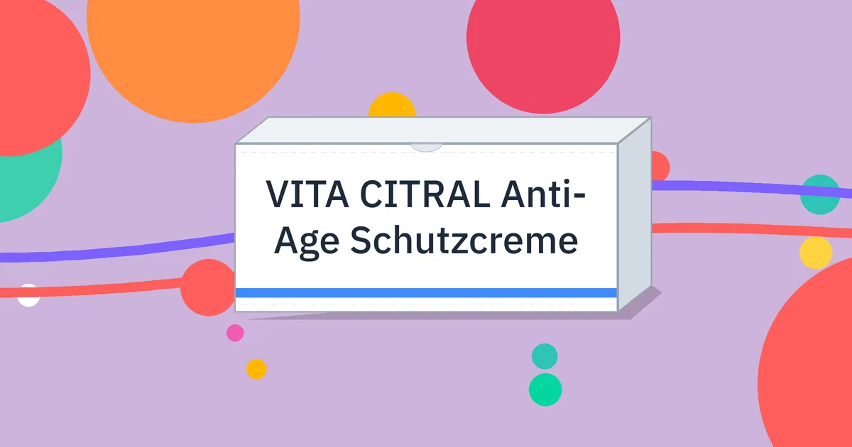 Symbolbild: Packung mit der Aufschrift VITA CITRAL Anti-Age Schutzcreme (PZN 00584099) – Verfügbarkeit und Bezug in Apotheken in Frankfurt am Main