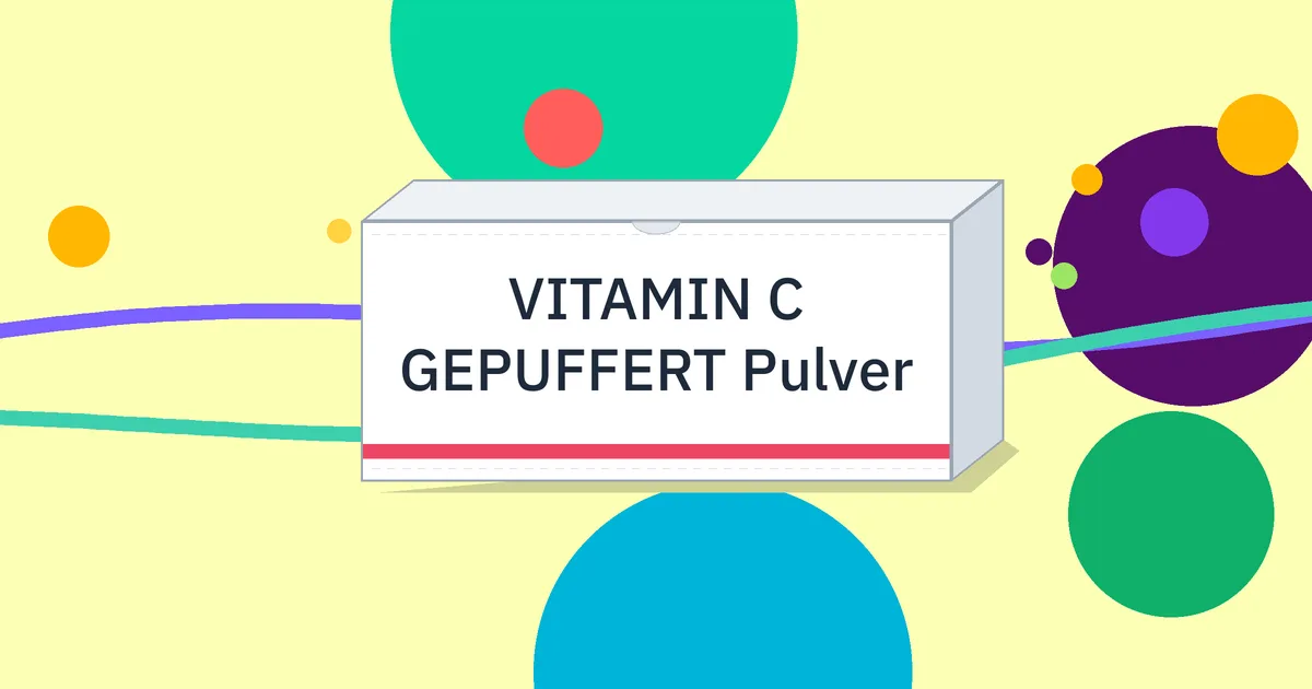 Symbolbild: Packung mit der Aufschrift VITAMIN C GEPUFFERT Pulver (PZN 11610345) – Verfügbarkeit und Bezug in Apotheken in Frankfurt am Main