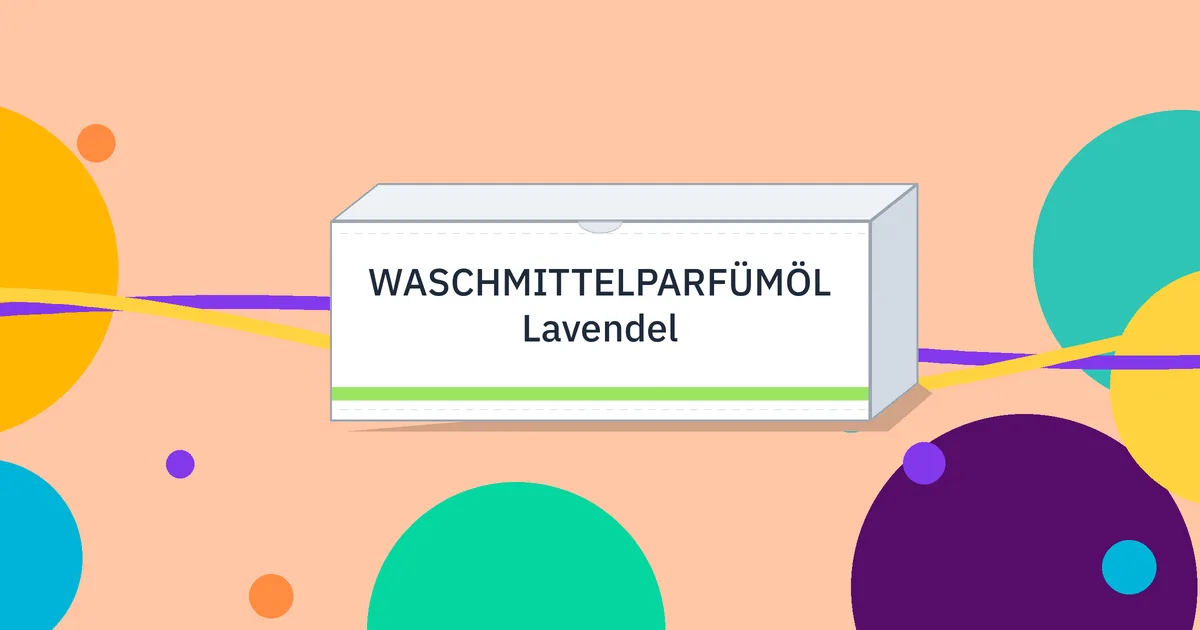 Symbolbild: Packung mit der Aufschrift WASCHMITTELPARFÜMÖL Lavendel (PZN 06496597) – Verfügbarkeit und Bezug in Apotheken in Frankfurt am Main