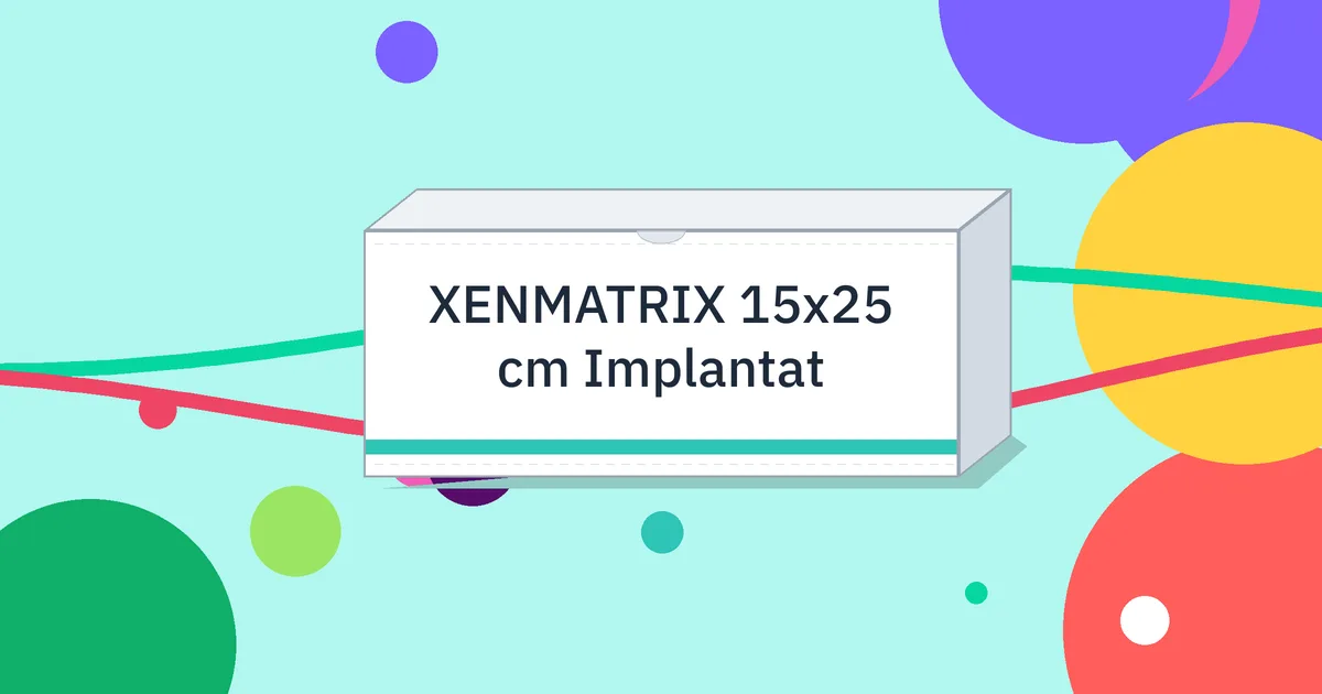 Symbolbild: Packung mit der Aufschrift XENMATRIX 15x25 cm Implantat (PZN 04023044) – Verfügbarkeit und Bezug in Apotheken in Frankfurt am Main