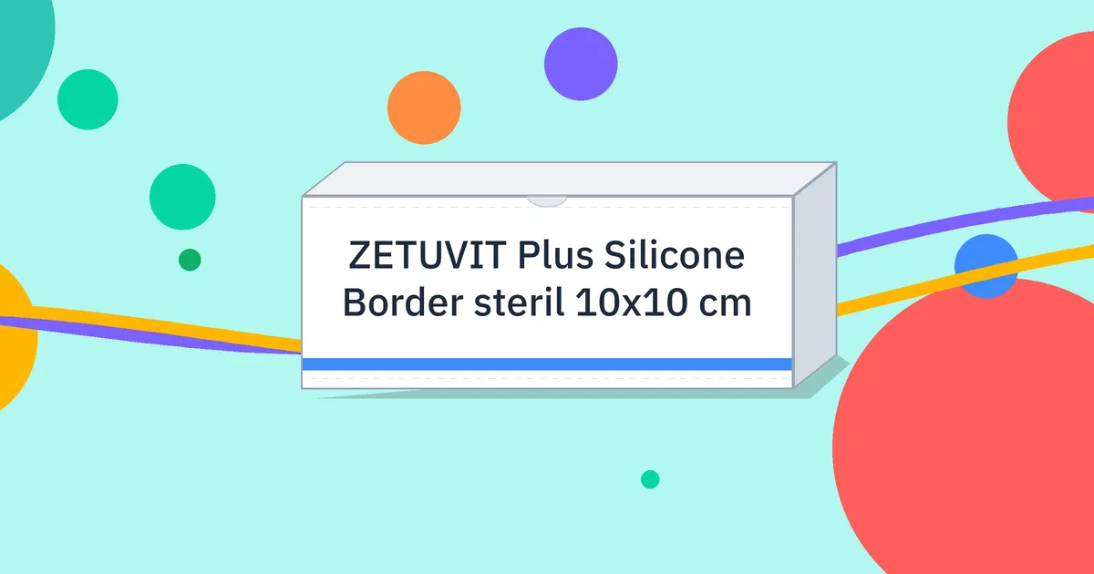Symbolbild: Packung mit der Aufschrift ZETUVIT Plus Silicone Border steril 10x10 cm (PZN 18799564) – Verfügbarkeit und Bezug in Apotheken in Frankfurt am Main