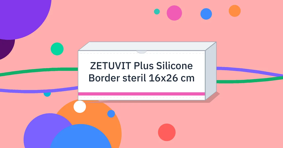 Symbolbild: Packung mit der Aufschrift ZETUVIT Plus Silicone Border steril 16x26 cm (PZN 20012436) – Verfügbarkeit und Bezug in Apotheken in Frankfurt am Main