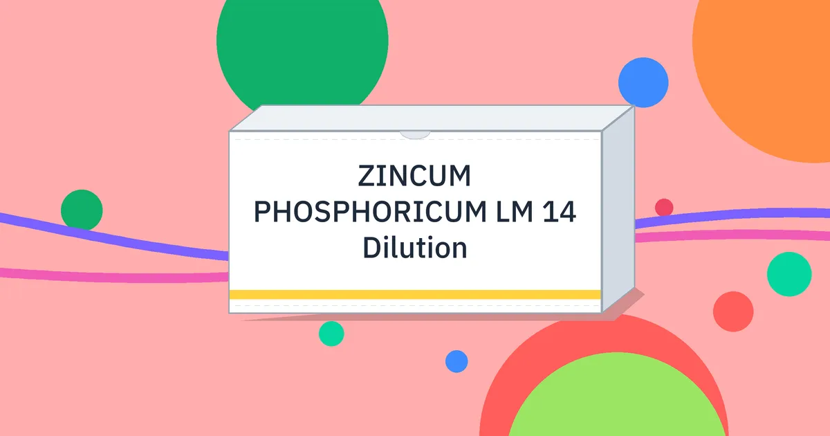 Symbolbild: Packung mit der Aufschrift ZINCUM PHOSPHORICUM LM 14 Dilution (PZN 13297438) – Verfügbarkeit und Bezug in Apotheken in Frankfurt am Main