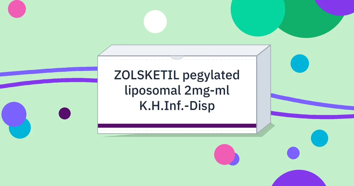 Symbolbild: Packung mit der Aufschrift ZOLSKETIL pegylated liposomal 2mg-ml K.H.Inf.-Disp (PZN 19149101) – Verfügbarkeit und Bezug in Apotheken in Frankfurt am Main